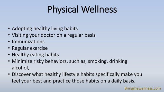 Wellness - definition and dimensions | PPTX