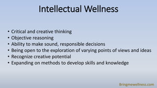 Wellness - definition and dimensions | PPTX