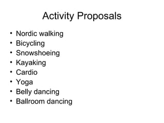 Proposal for Wellness Program | PPT