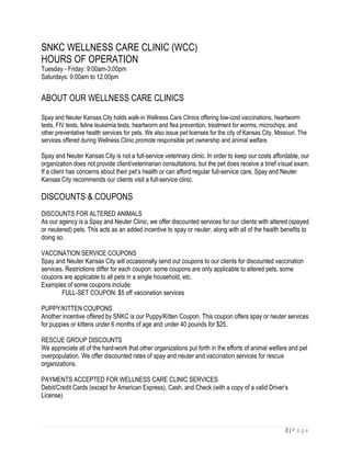 Wellness clinic training manual | PDF