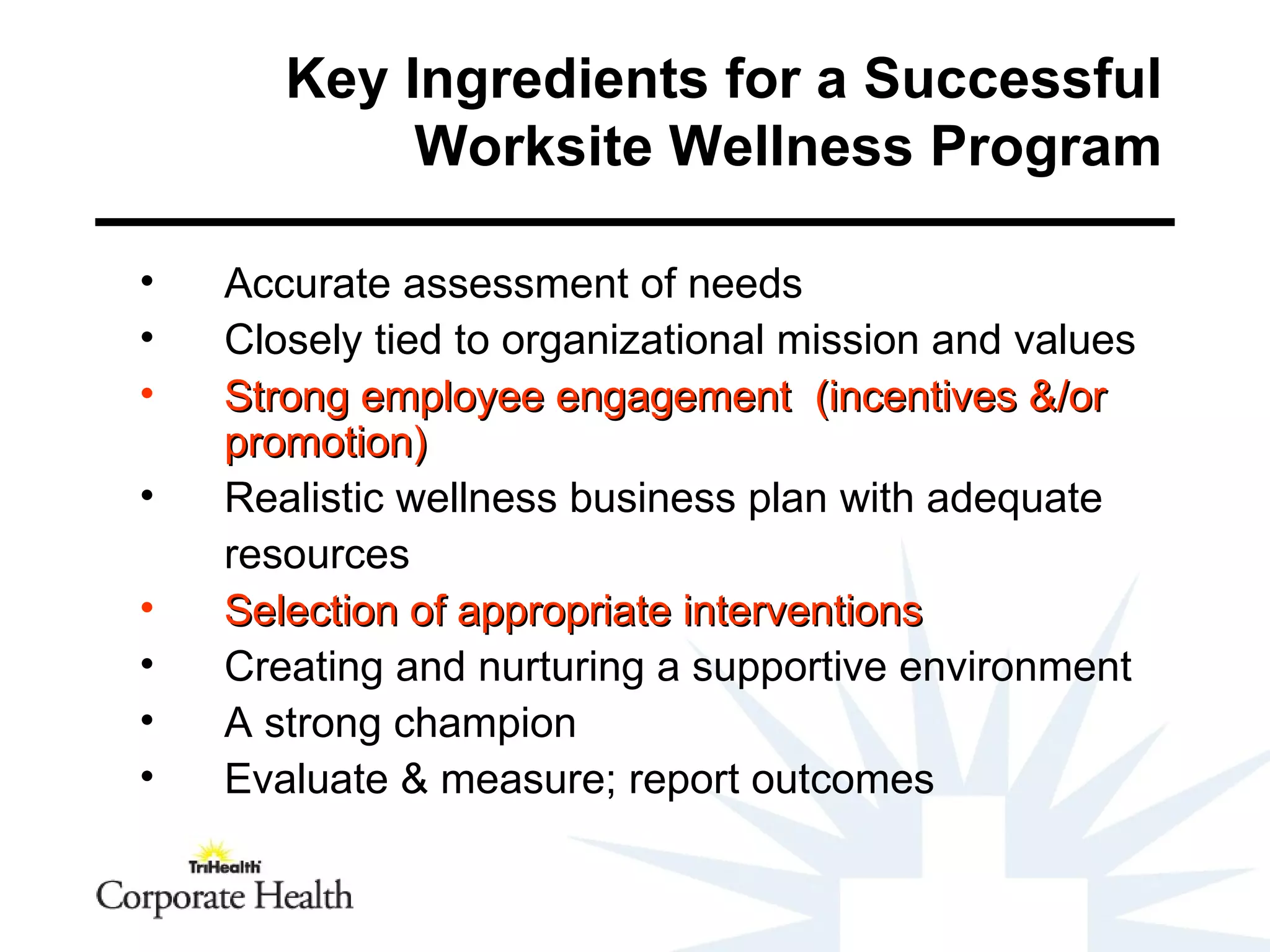 Worksite Wellness Overview Presentation | PPT