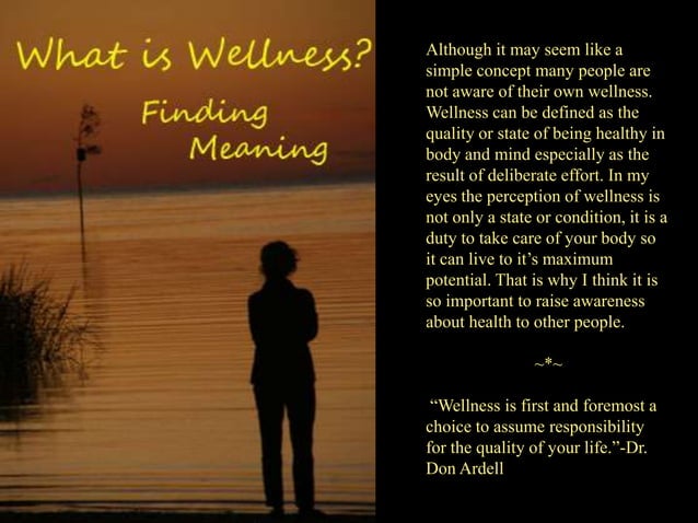 Wellness powerpoint | PPTX | Wellness | Healthy Living