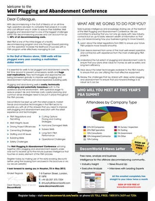 Well Plugging and Abandonment Conference Brochure | PDF