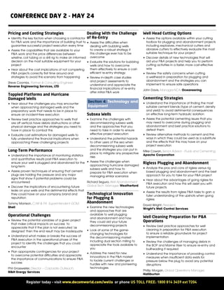 Well Plugging and Abandonment Conference Brochure | PDF