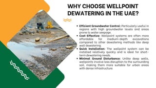wellpoint dewatering in UAE- cosmos pumps | PPT