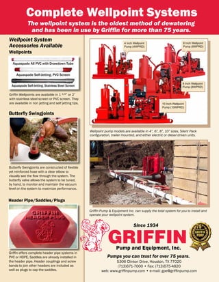 Wellpoint Dewatering Pump Brochure created in Adobe InDesign 2015 | PDF