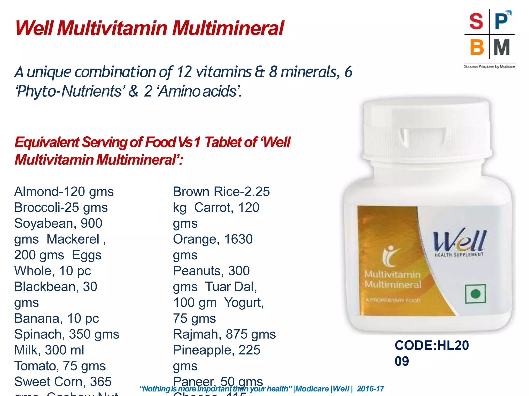 Modicare Well product training | PPTX