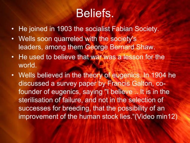 H.G. Wells | PPTX | Celebrity Relationships | Pop Culture