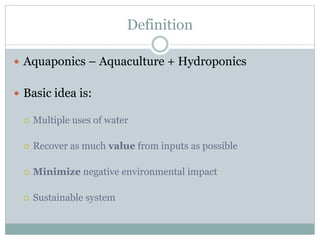 Aquaponics : Introduction, Advantages & Disadvantages | PDF