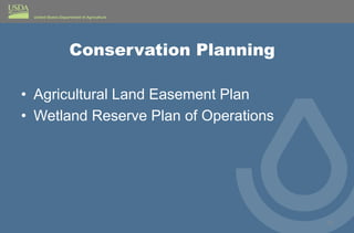 Agricultural Conservation Easement Program (ACEP) - Bruce Wells | PPT