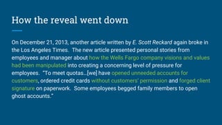 Wells Fargo Account scandal Case | PPTX