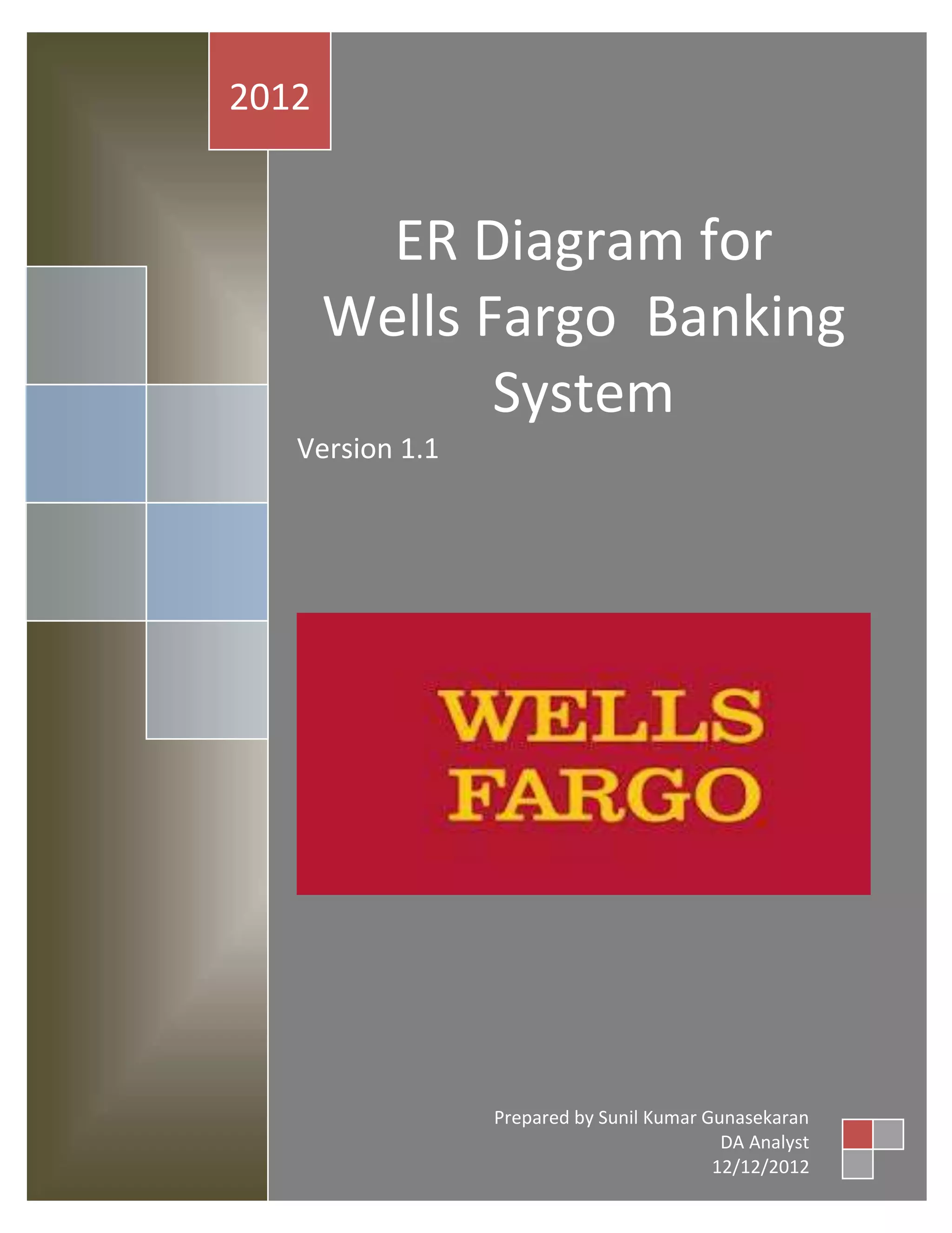 Wells fargo banking system ER Diagram | DOCX