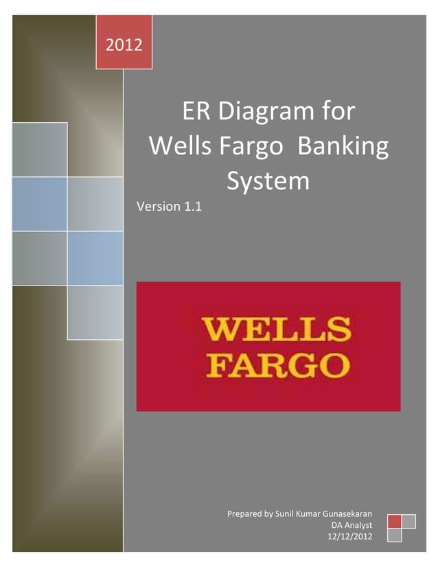 Wells fargo banking system ER Diagram | DOCX