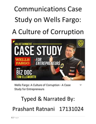 Wells Fargo Case Study | DOCX