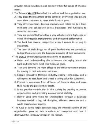 Wells Fargo Case Study | DOCX