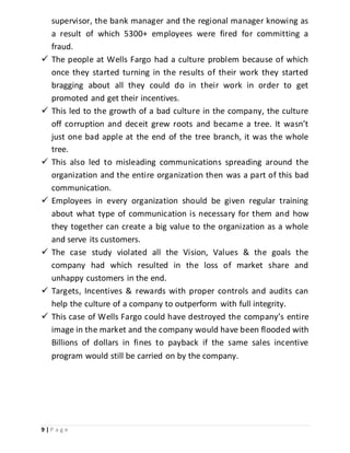 Wells Fargo Case Study | DOCX