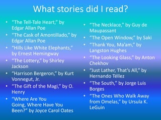 Short Story Study | PPT