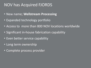 Wellstream Processing sales presentation | PPTX