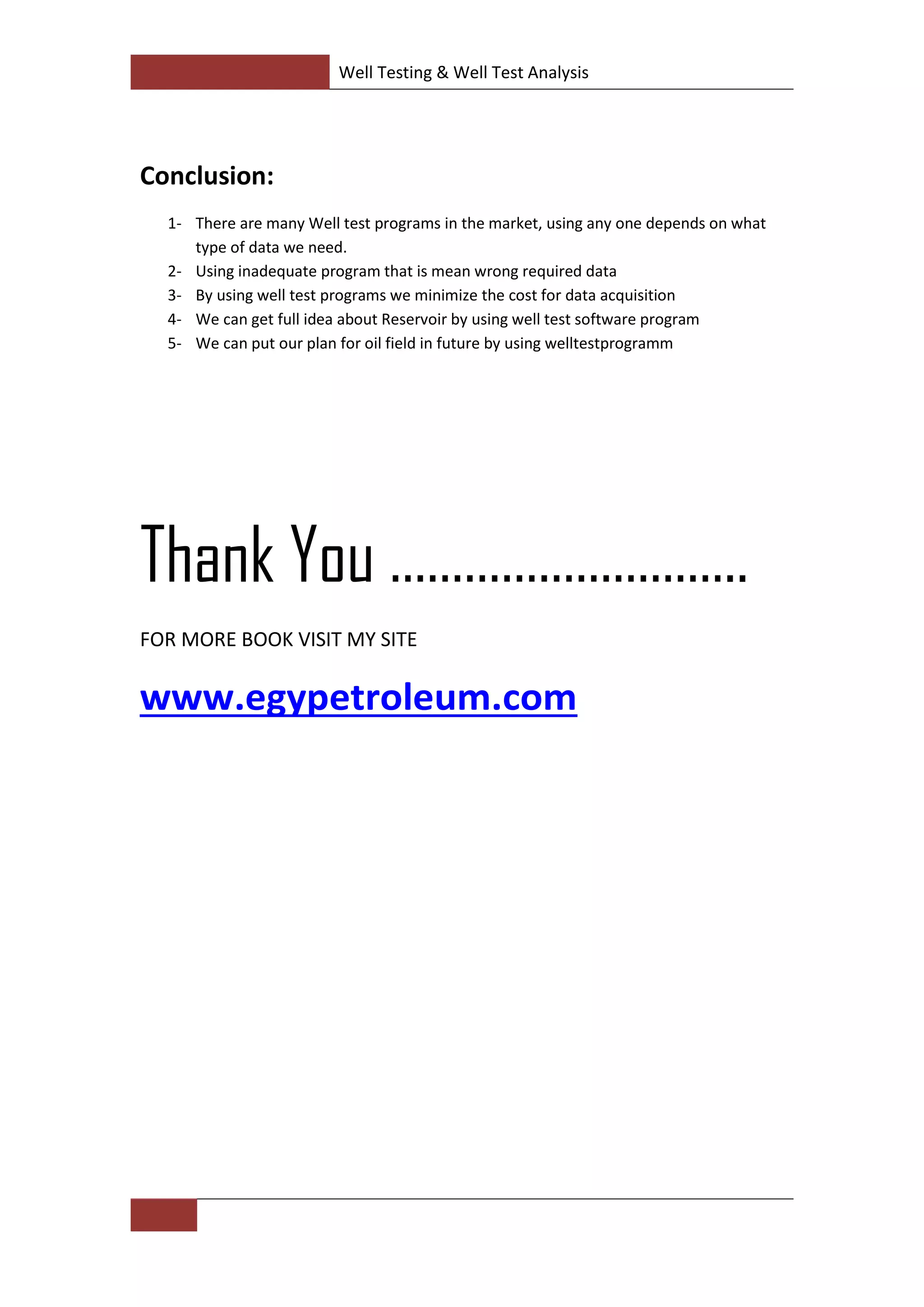 Well test analysis | PDF