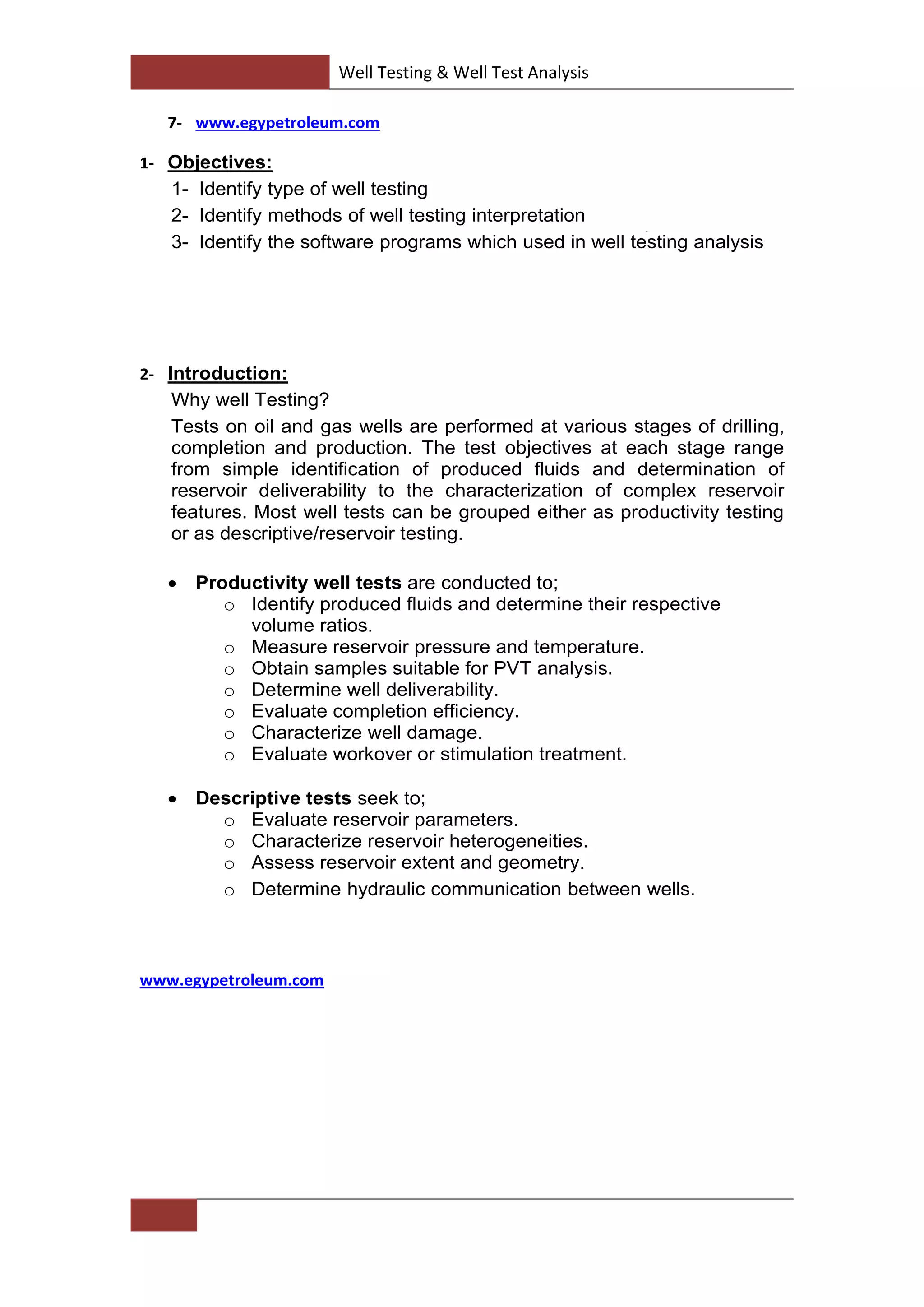 Well test analysis | PDF