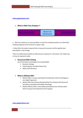 Well test analysis | PDF
