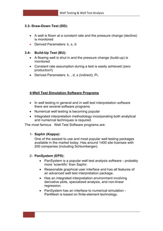 Well test analysis | PDF