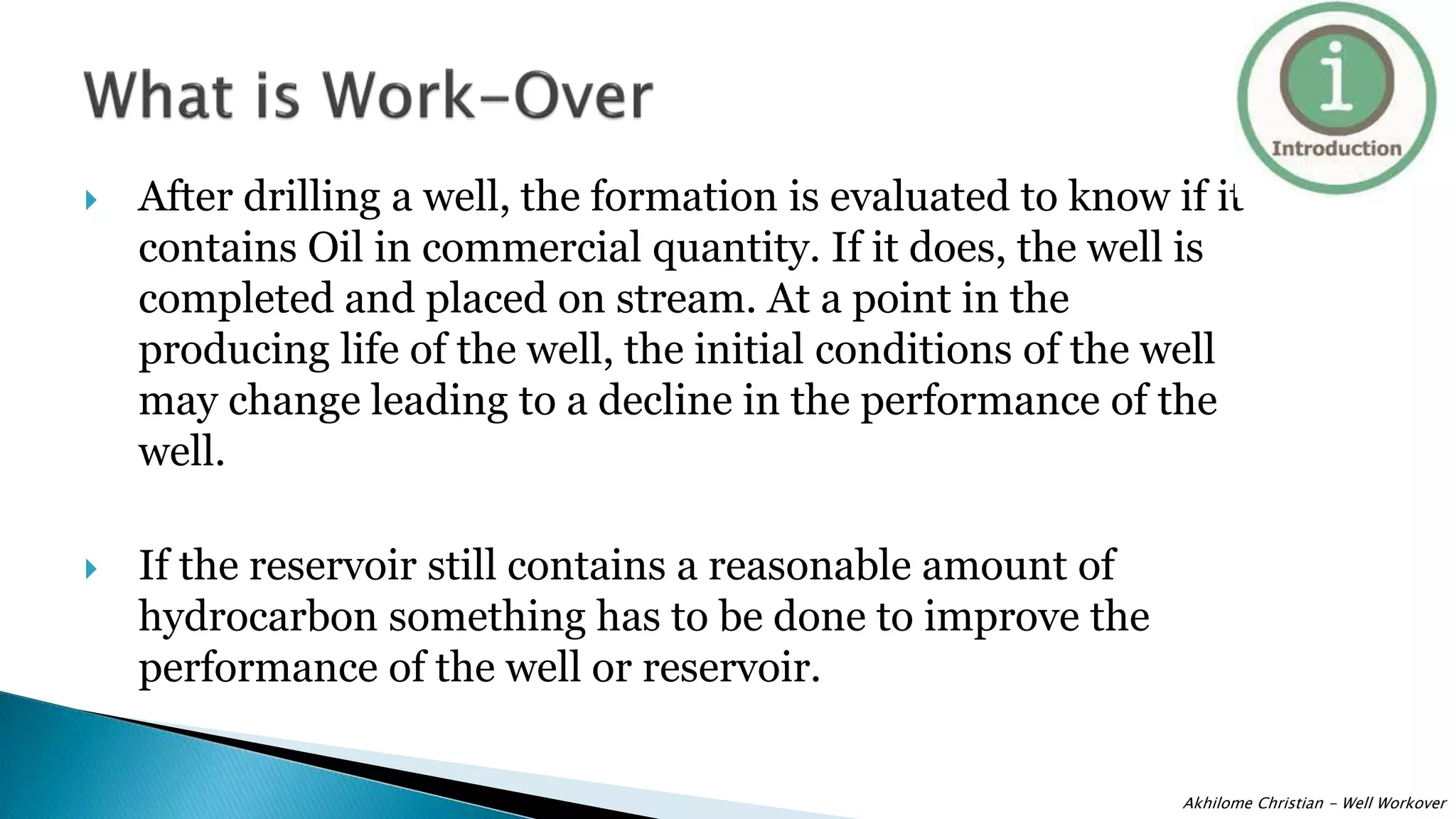 Well Workover | PPTX