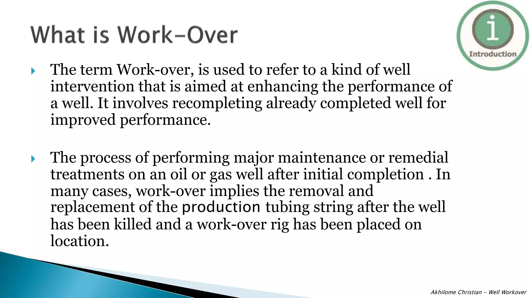 Well Workover | PPTX
