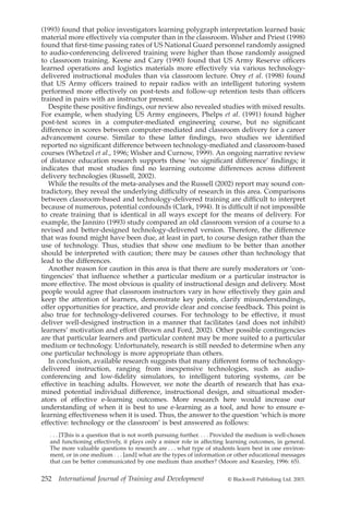 E-learning: emerging uses,empirical results and future directions. | PDF
