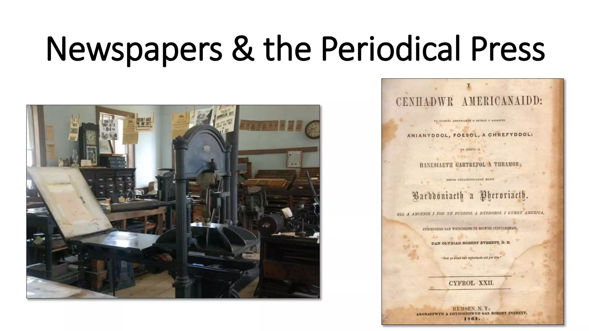 Welsh newspapers & the periodical press | PPT