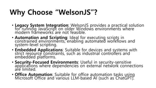WelsonJS Presentation 2025 english english | PDF