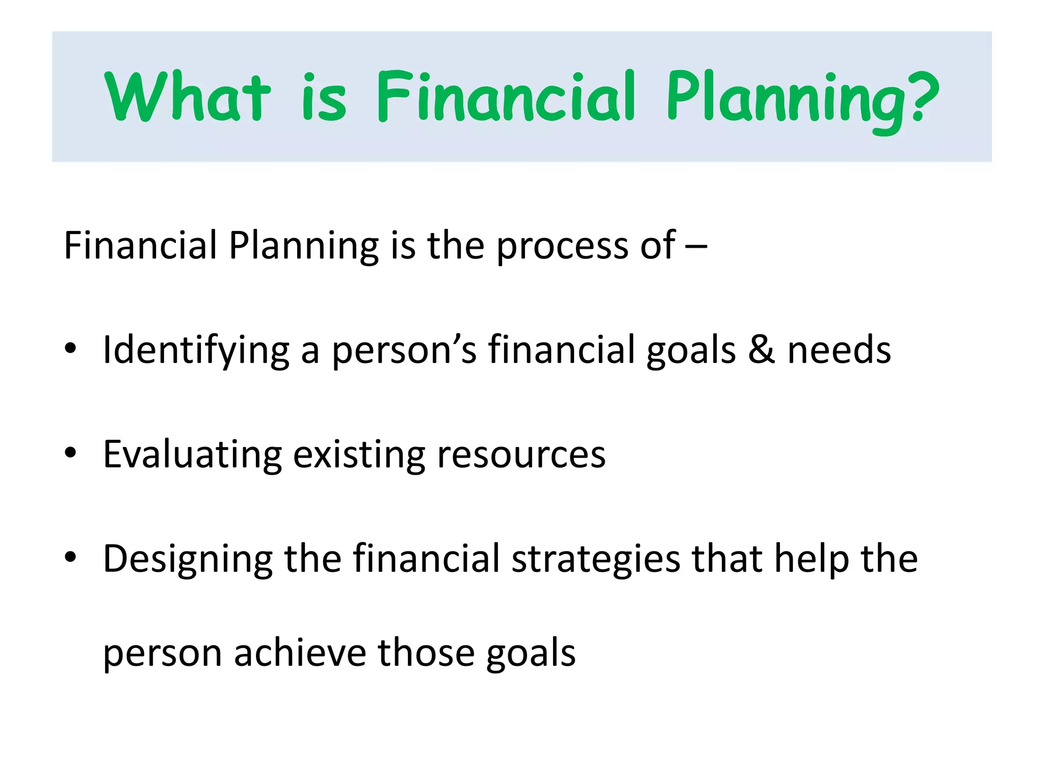 Welth planners financial planning presentation | PPTX