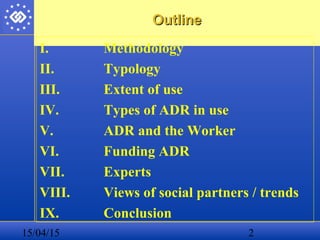 Industrial relations - Alternative dispute resolution (ADR) - Christian ...