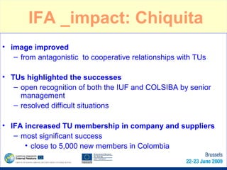 Industrial relations - International and European Framework Agreements ...
