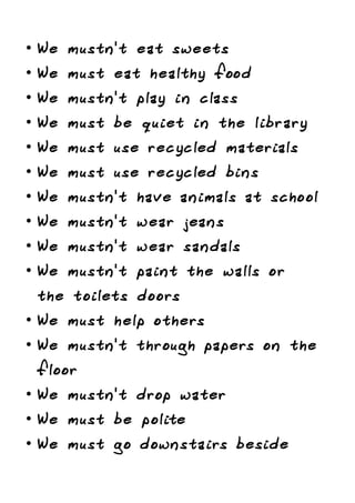 We must mustn't | PDF