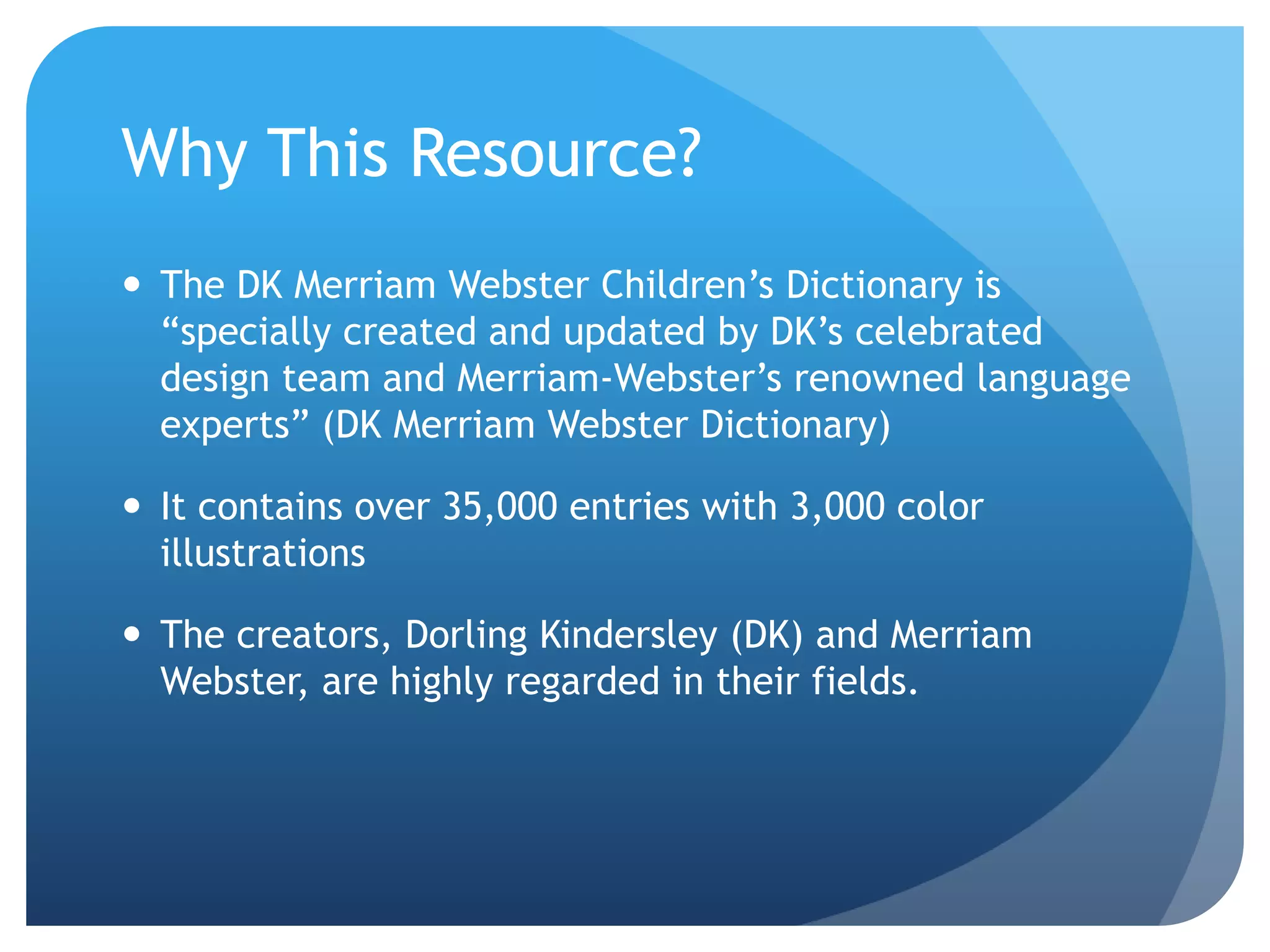 DK Merriam Webster Instructional Presentation | PPTX