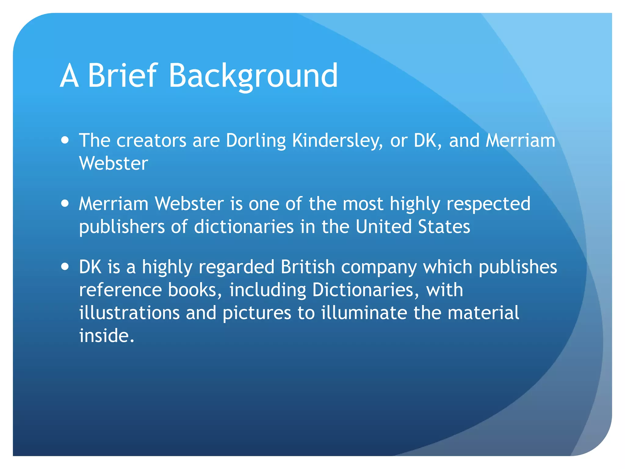 DK Merriam Webster Instructional Presentation | PPTX