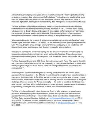 Wenco TecWise press release English | PDF