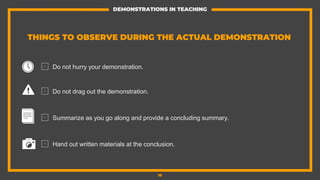 DEMONSTRATIONS IN TEACHING (LESSON 10- EDUCATIONAL TECHNOLOGY 1) | PPTX