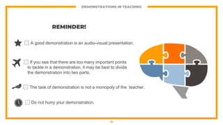 DEMONSTRATIONS IN TEACHING (LESSON 10- EDUCATIONAL TECHNOLOGY 1) | PPTX