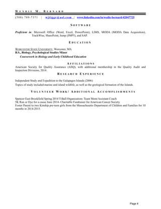 Wendie Bernard CV | PDF