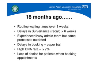 Endoscopy - improving admin systems | PDF