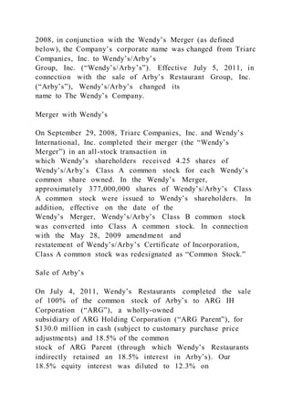 Wendys company 10 k.pdf united statessecurities and ex | DOCX