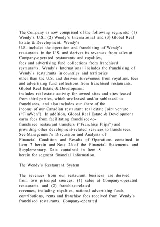 Wendys company 10 k.pdf united statessecurities and ex | DOCX