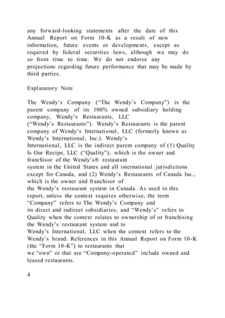 Wendys company 10 k.pdf united statessecurities and ex | DOCX