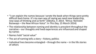 We Need New Names - NoViolet Bulawayo | PDF