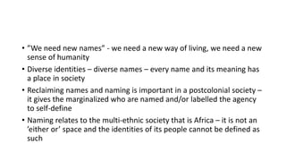 We Need New Names - NoViolet Bulawayo | PDF