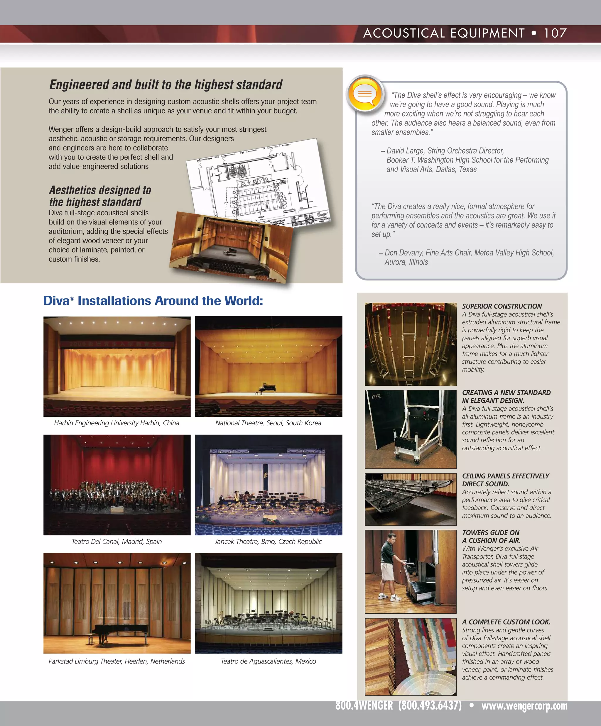 Wenger Acoustical Equipment | PDF