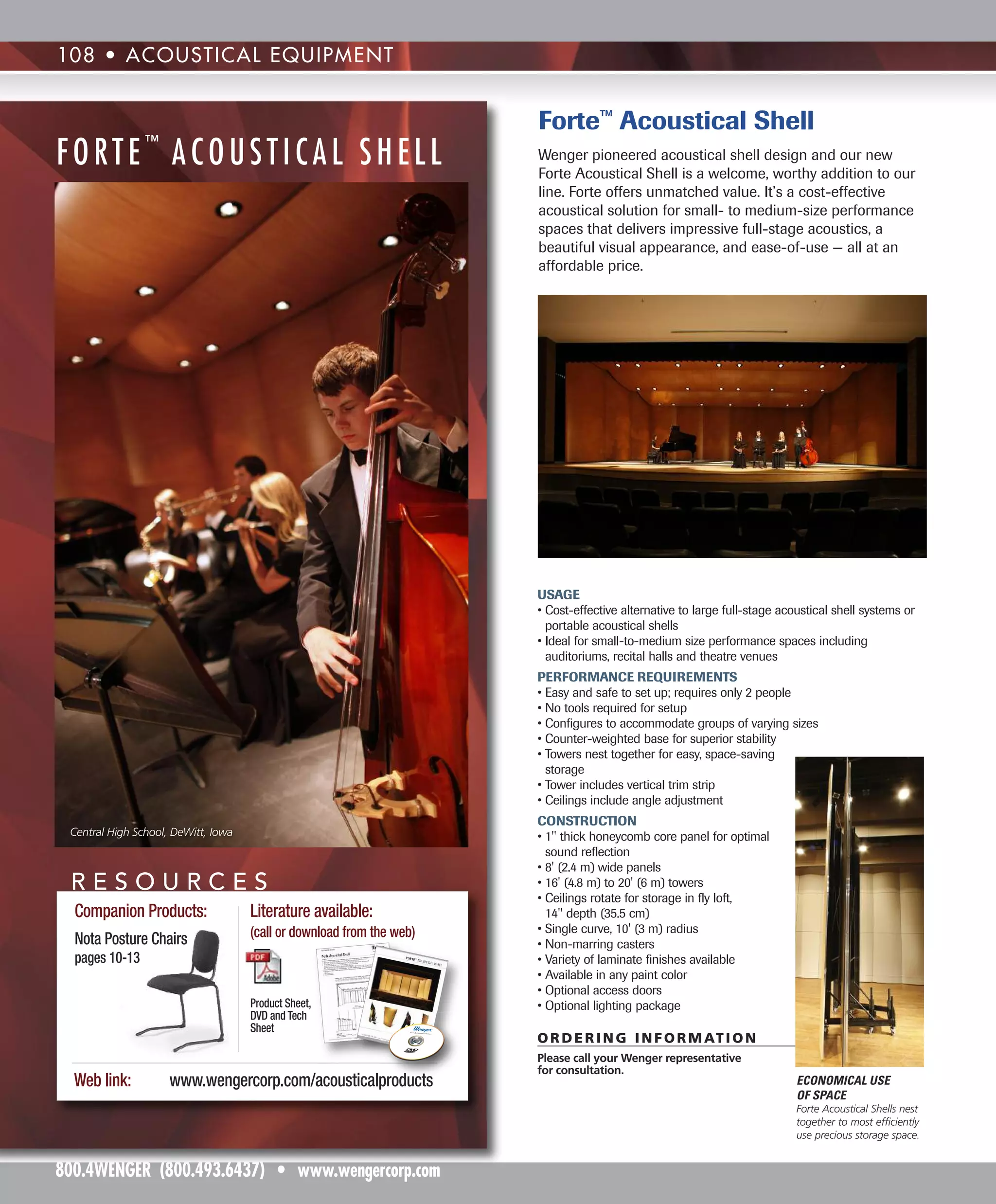 Wenger Acoustical Equipment | PDF