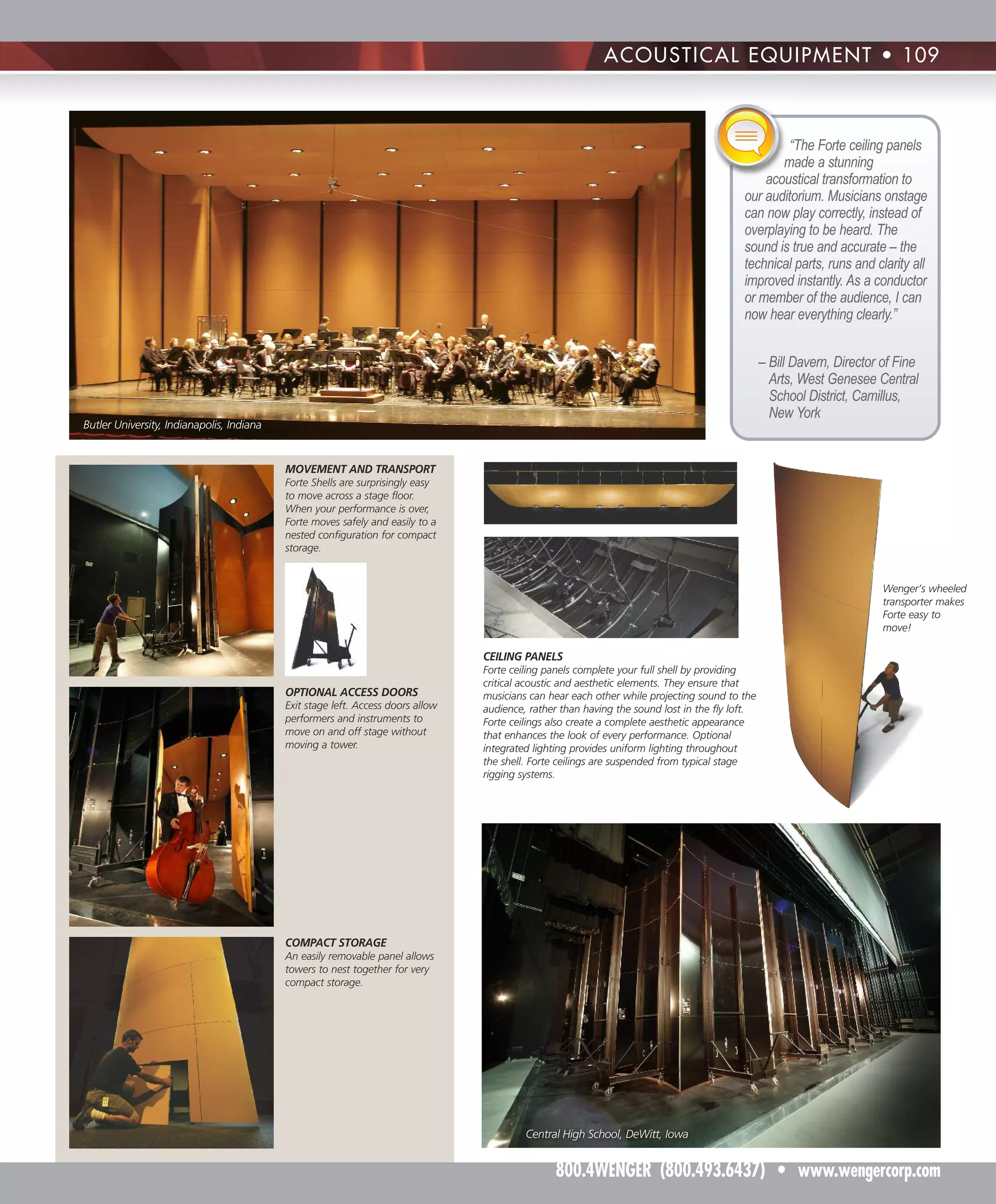 Wenger Acoustical Equipment | PDF